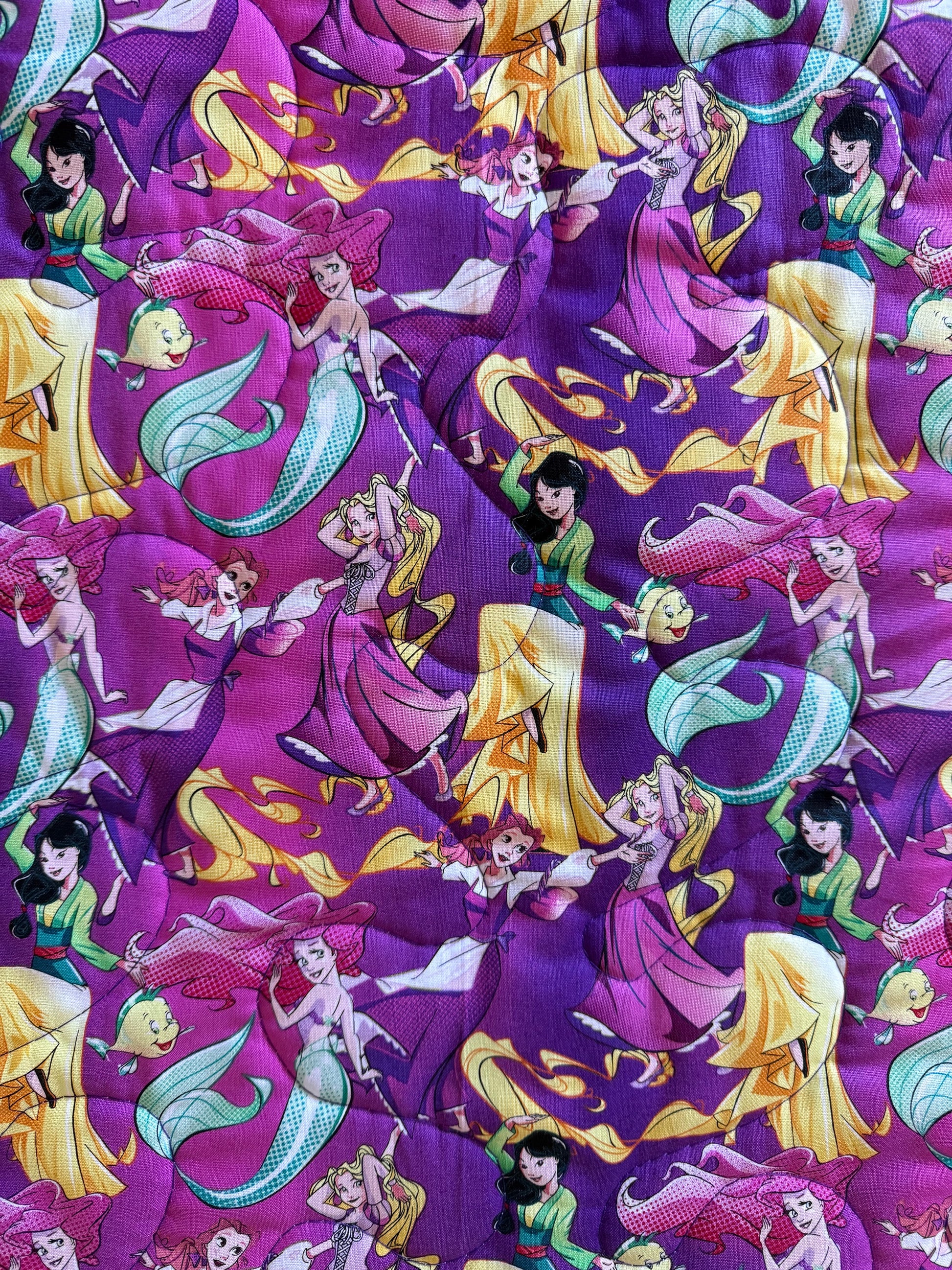 HEART STRONG PRINCESSES ARIEL, MULAN & JASMINE Quilted Blanket – DDSewHappy